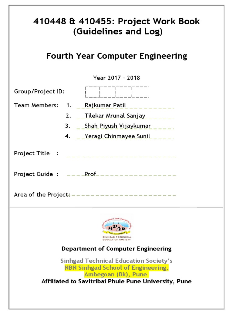 Sppu Project Workbook Computer Engineering Sppu Jan 17 Pdf