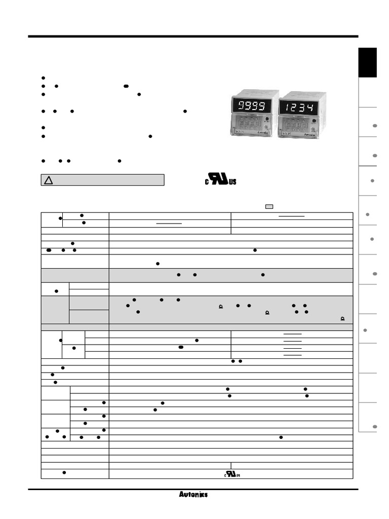 Up/Down Counter/Timer: DIN Size W48×H48mm, Preset Counter/Timer | PDF ...
