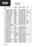 Calibration Sheet | PDF
