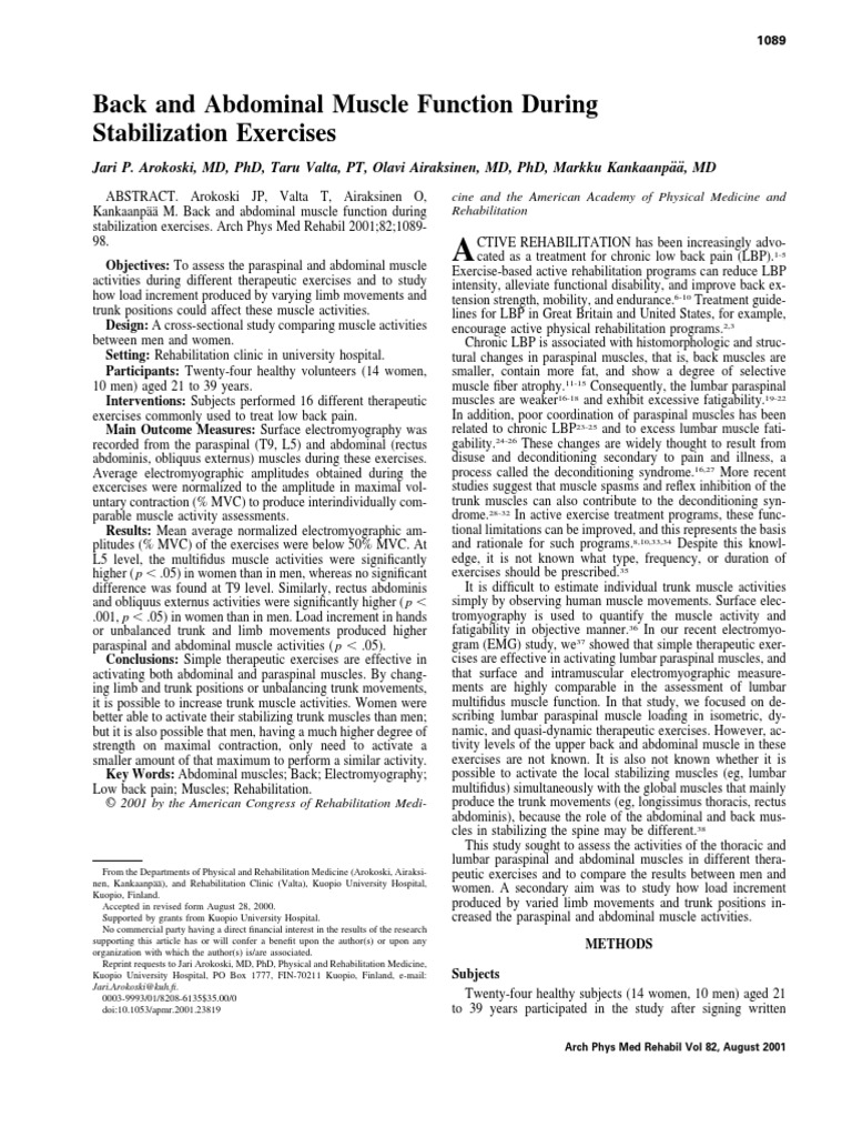 Back Muscles | PDF | Electromyography | Anatomical Terms Of Motion