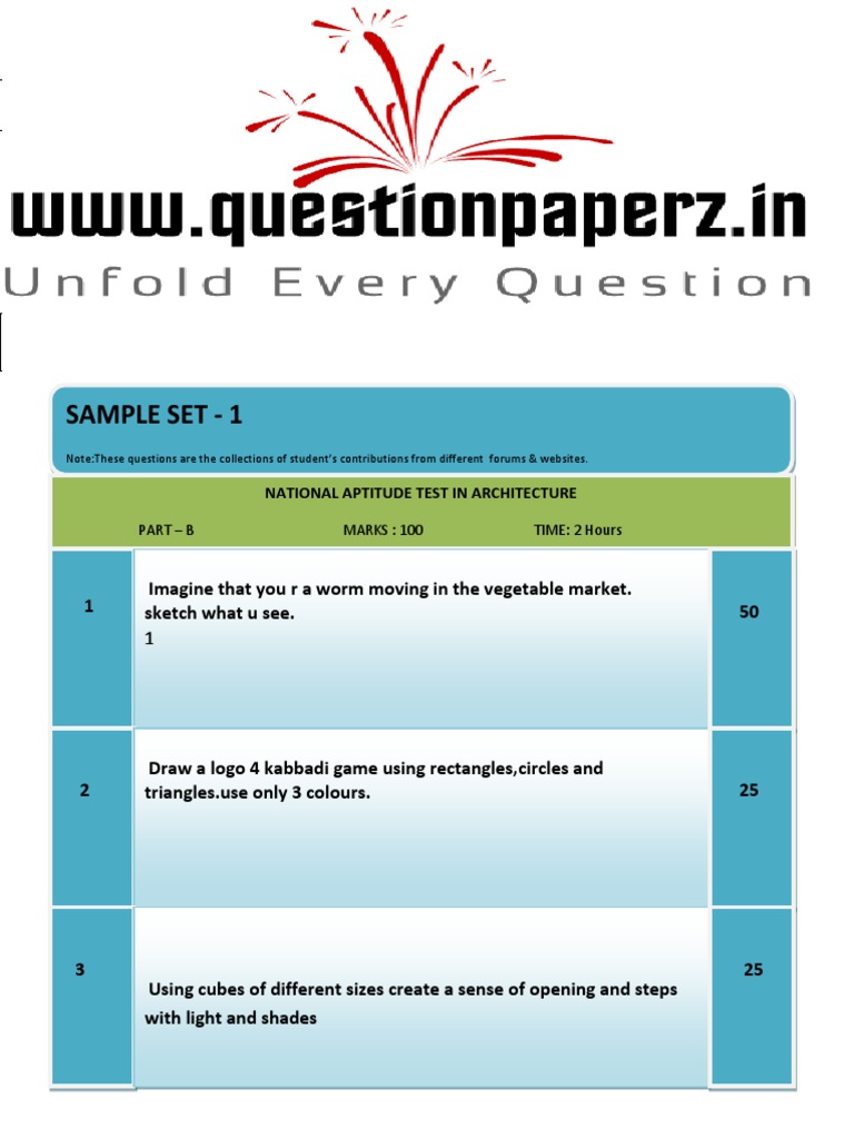 " We Architects - . Make Achitects - . ": Sample Set - 1 | PDF