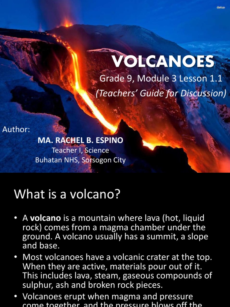 Volcanoes: Grade 9, Module 3 Lesson 1.1 | PDF | Volcano | Types Of ...