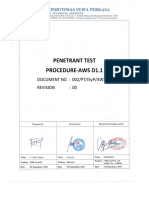 Dye-Penetrant Test Report Form-1 | PDF