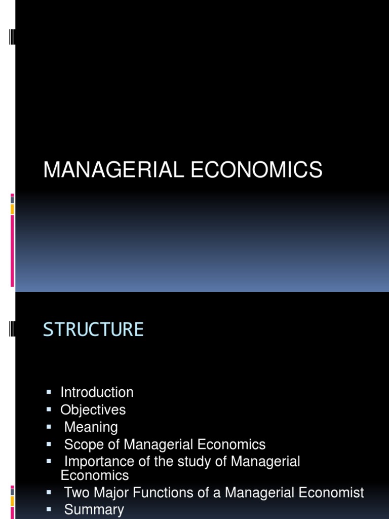 Introduction To Managerial Economics | PDF | Economics | Mathematical ...