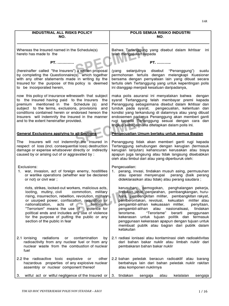 PAR Wording Original | PDF