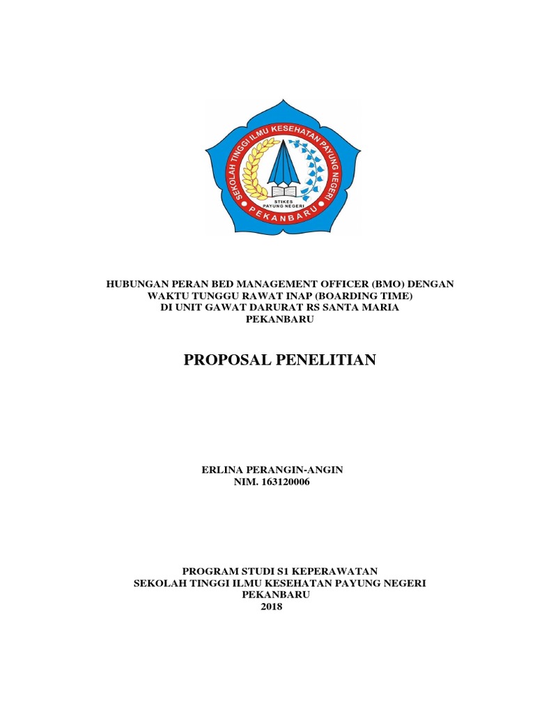 Proposal Erlina | PDF | Karier & Perkembangan | Kesehatan Holistik