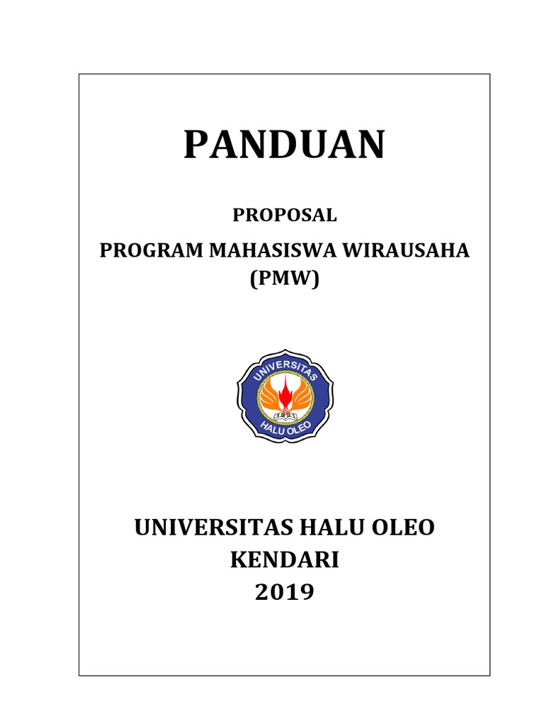 Panduan Penyusunan Proposal PMW UHO Tahun 2019 1 | PDF | Karier & Perkembangan | Seni
