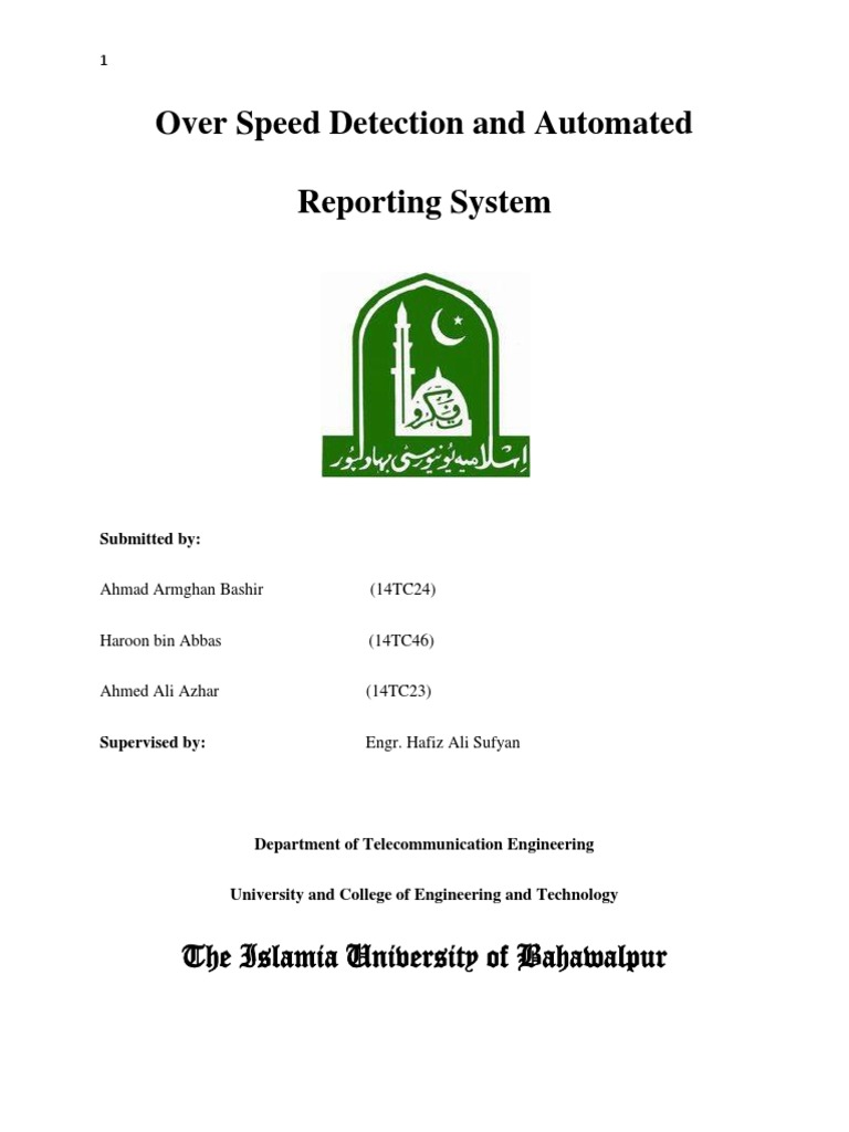 Over Speed Detection and Automated Reporting System | PDF | Arduino | General Packet Radio Service