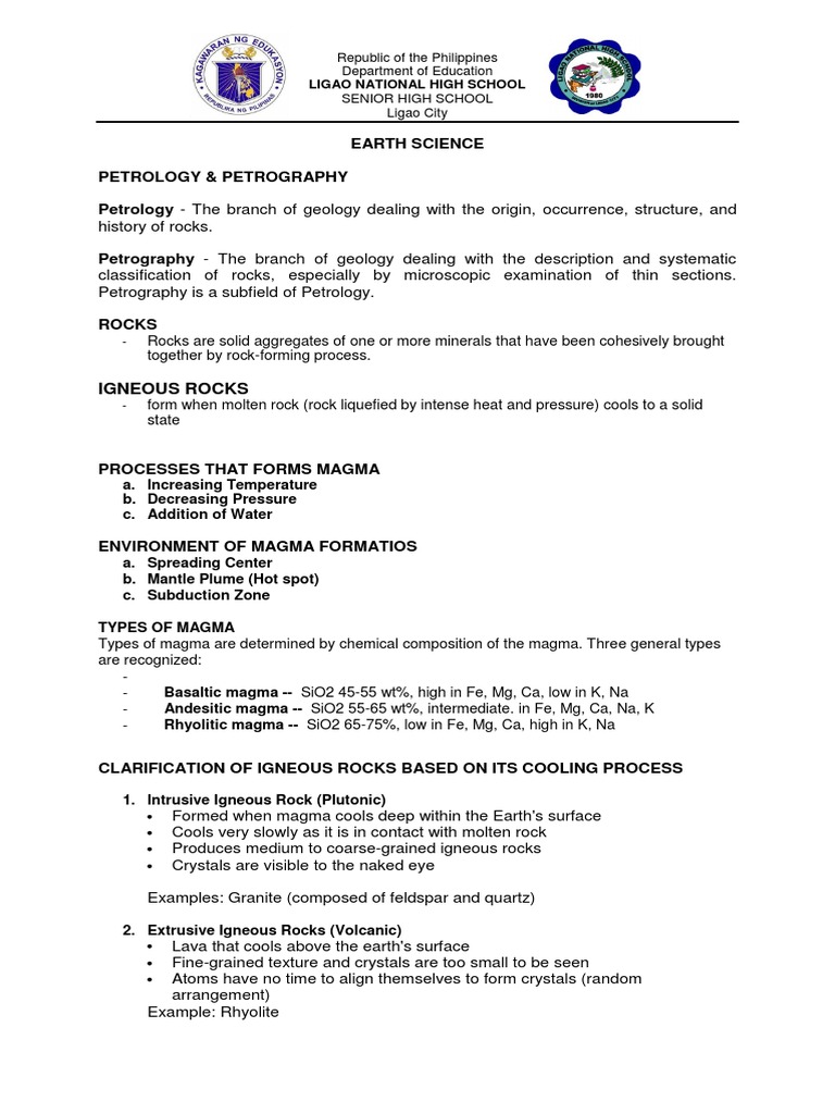 Understanding Igneous and Sedimentary Rocks: A Guide to Petrology ...