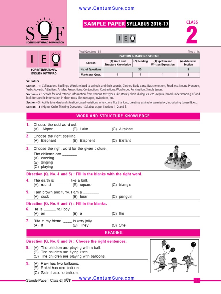 Class-2 IMO | PDF | Word | English Language
