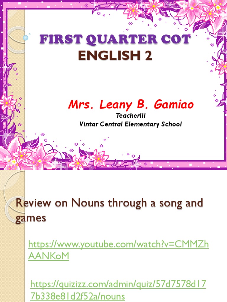 First Quarter Cot | PDF | Wellness