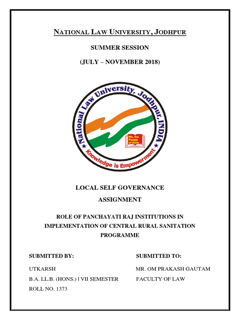 LSG Assignment | Download Free PDF | Sanitation | Waste Management