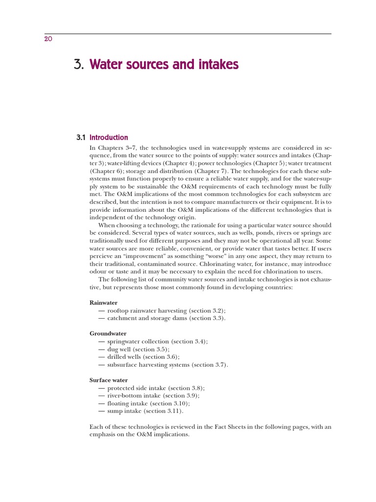 Water Intake 1 | PDF | Groundwater | Dam
