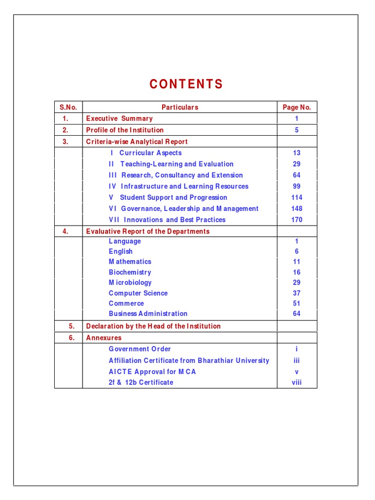 NAAC Report SSR College | PDF | Curriculum | University