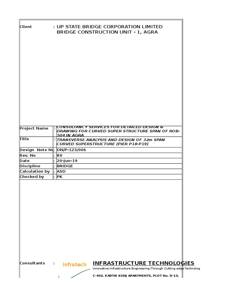Transverse Deck Design 32m | PDF | Structural Load | Axle