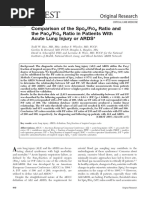 PF Ratio and How To Calculate PaO2FIO2 Pinson & Tang | PDF | Physiology ...