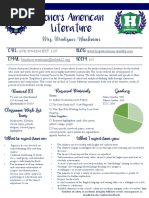 Honors American Lit Syllabus 2019-20 | PDF | Reading Comprehension ...