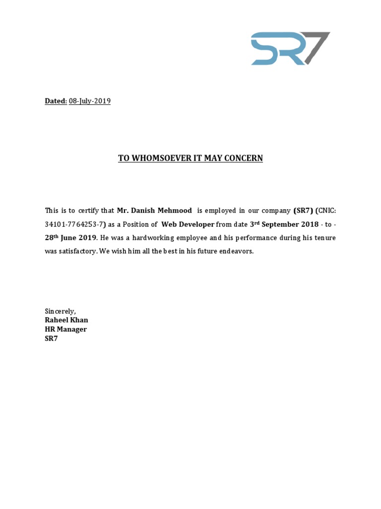 Experince Letter | PDF