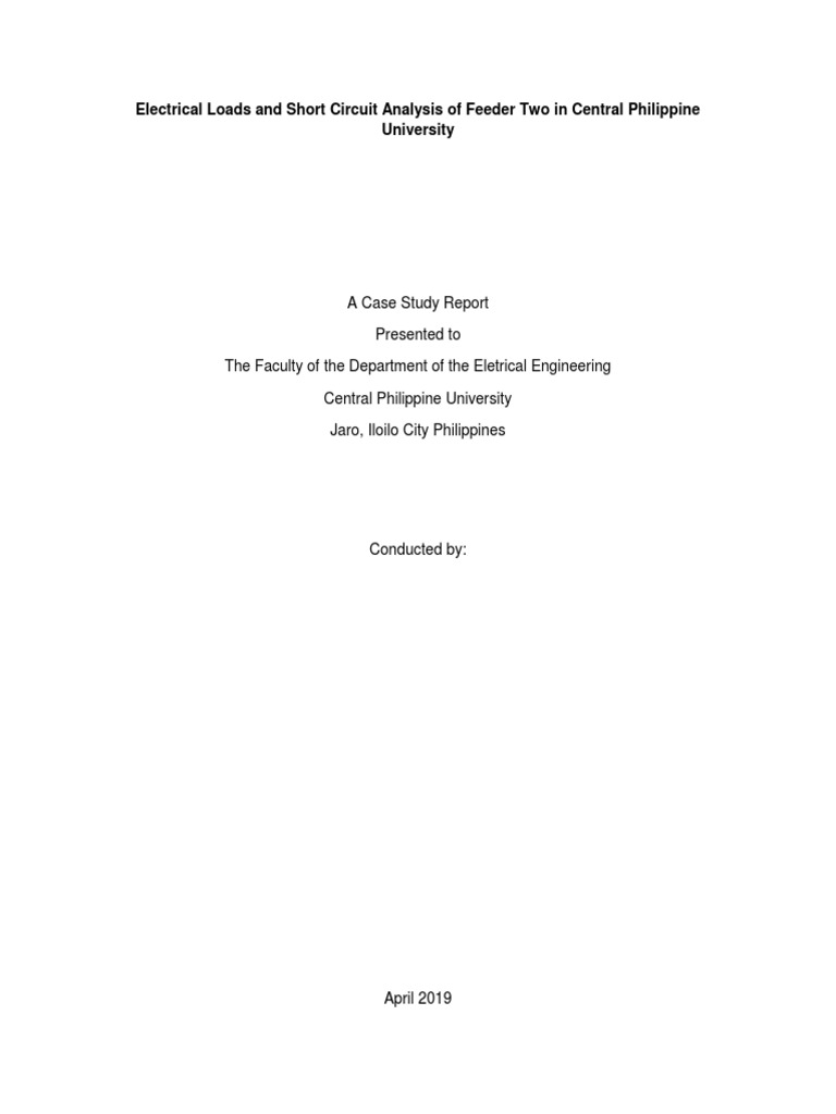 Case Study | PDF | Electric Power System | Network Analysis (Electrical ...