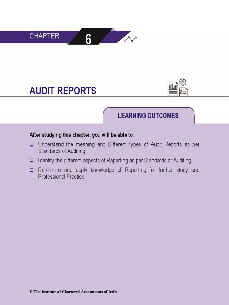 Audit Reports: Learning Outcomes | PDF | Auditor's Report | Going Concern