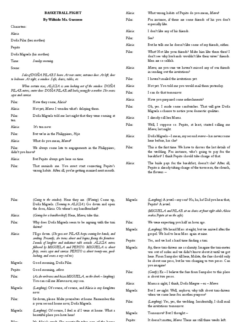 Basketball Fight Script | PDF