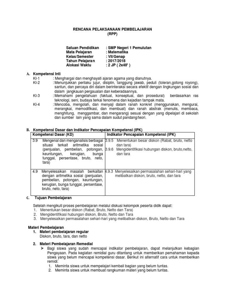 RPP Model Jigsaw | PDF