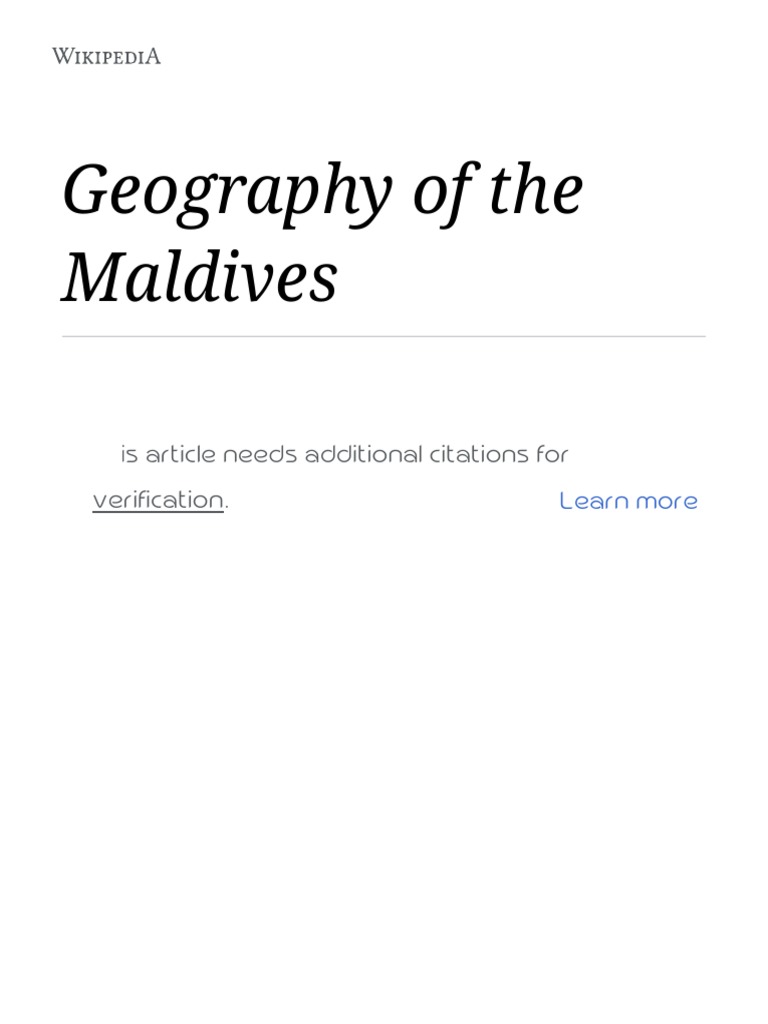 Geography of The Maldives - Wikipedia PDF | PDF | Oceanography ...
