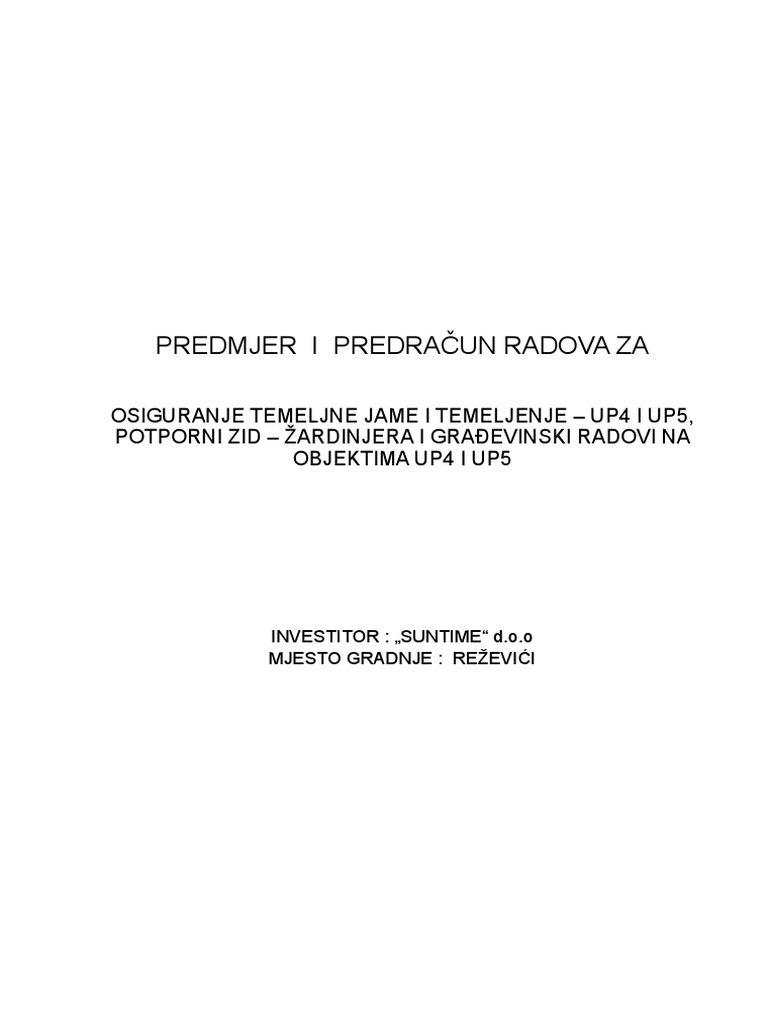 Predmjer I Predracun 02-01-17 | PDF