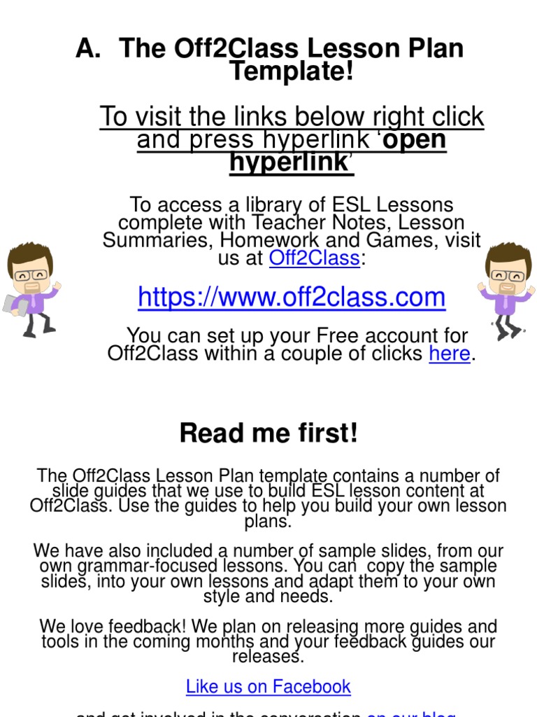 Off2Class Lesson Plan Template | PDF | Adverb | Semiotics