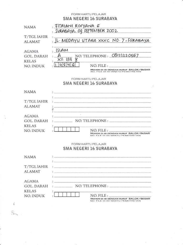 File KTP Fitriani 12 Ipa 8 | PDF