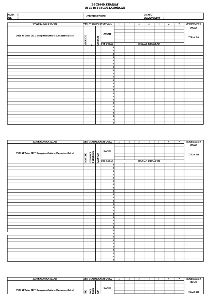 Form Logbook Non Pns | PDF