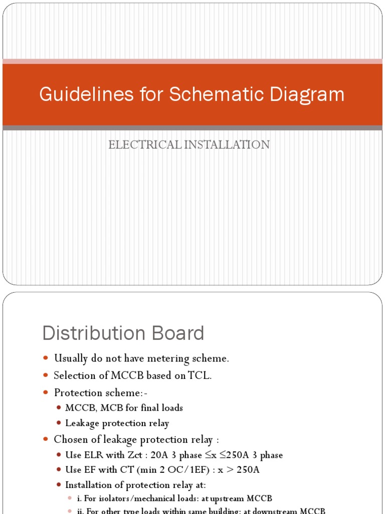 Guidelines For Schematic Diagram | PDF | Electric Motor | Relay