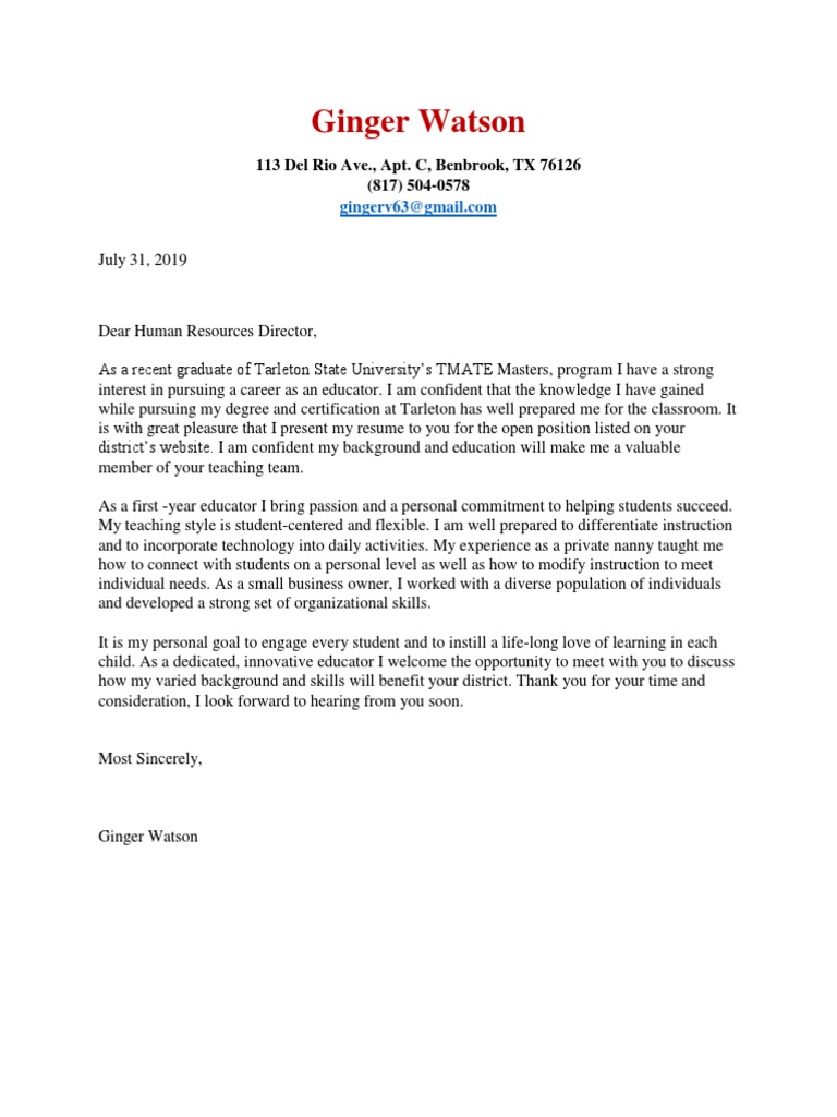 Intro Letter | PDF