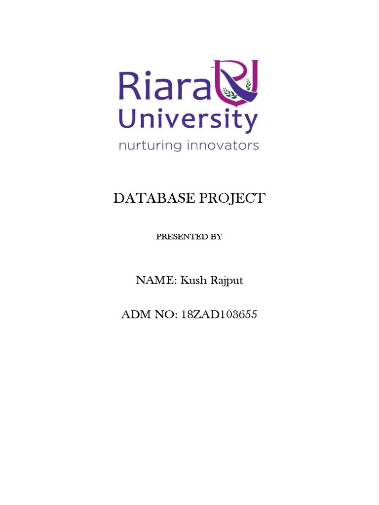 Database Project | PDF | Databases | Data Management