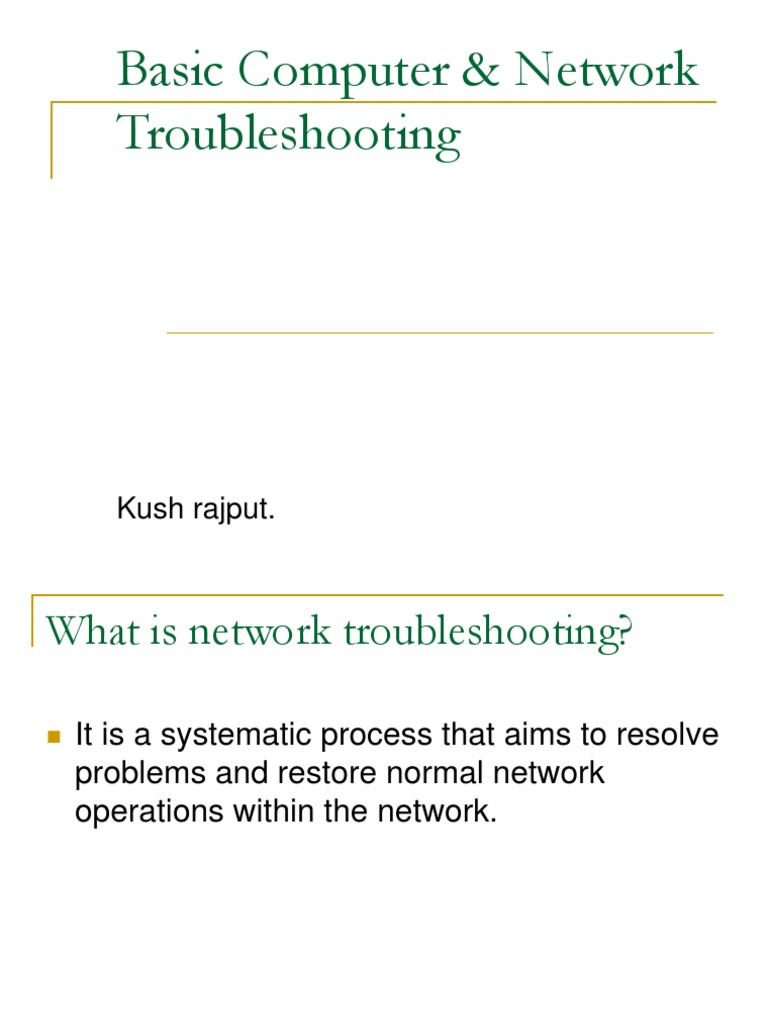Network Troubleshooting | PDF