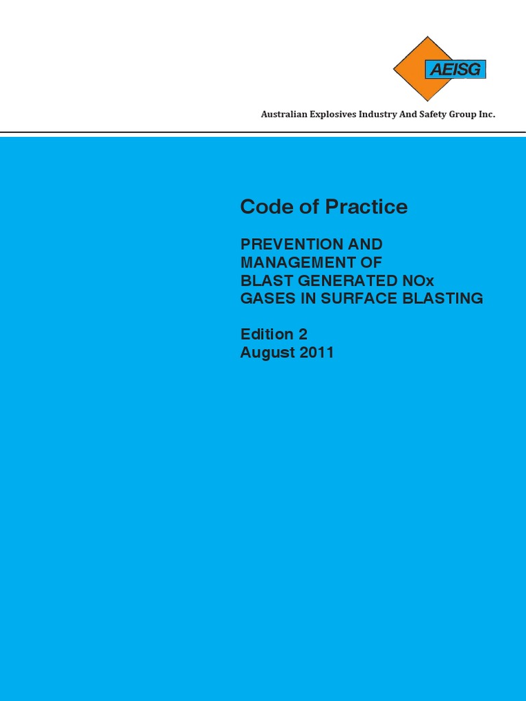Code of Practice: Prevention and Management of Blast Generated Nox ...