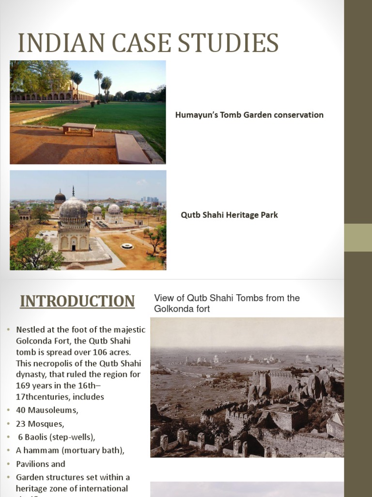 Indian Case Studies: Humayun's Tomb Garden Conservation | PDF