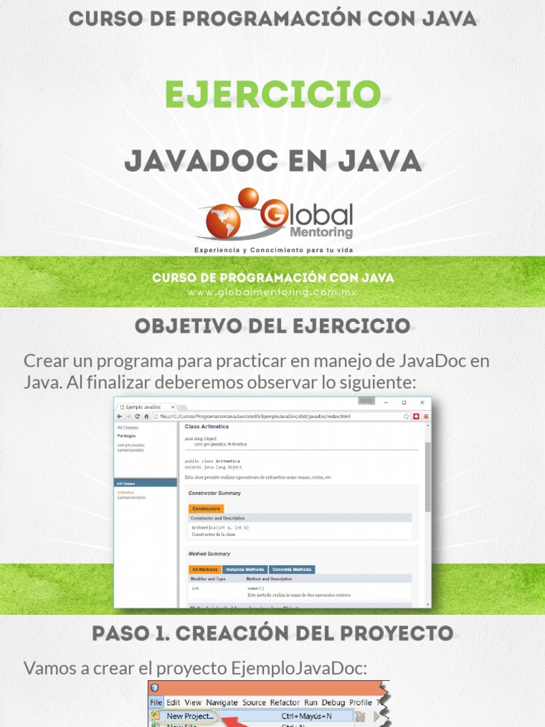 CPJ B Ejercicio JavaDoc | PDF | Java (lenguaje de programación) | Ingeniería Informática