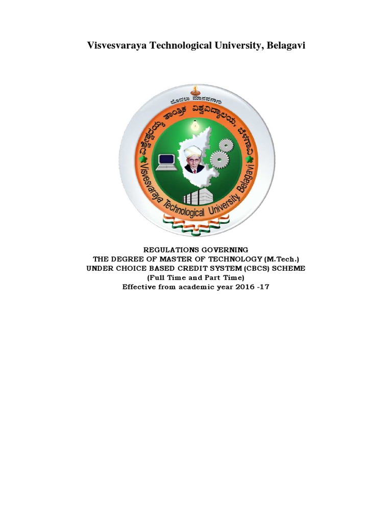 VTU M.Tech Regulations and Grading System | PDF | Course Credit | Thesis