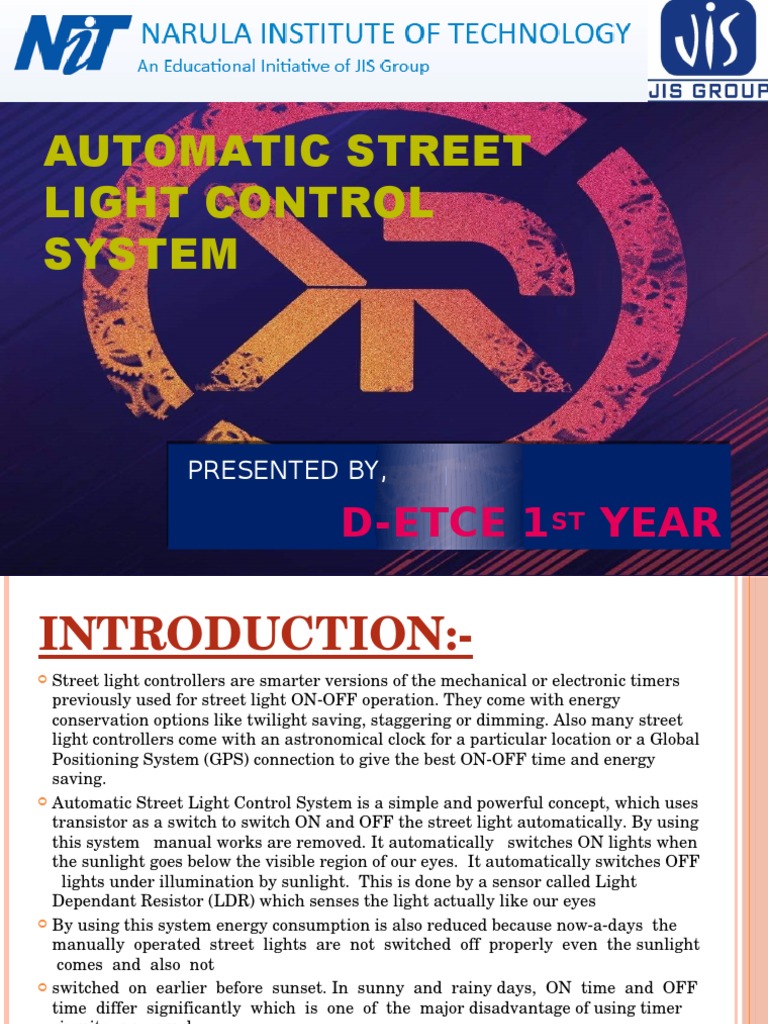 Automatic Street Light Control System | PDF | Street Light | Switch