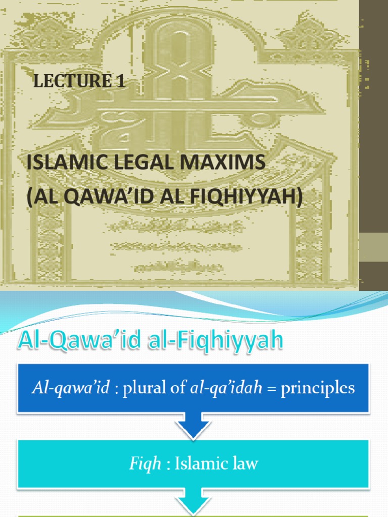 Islamic Legal Maxim | PDF | Sharia | Damages