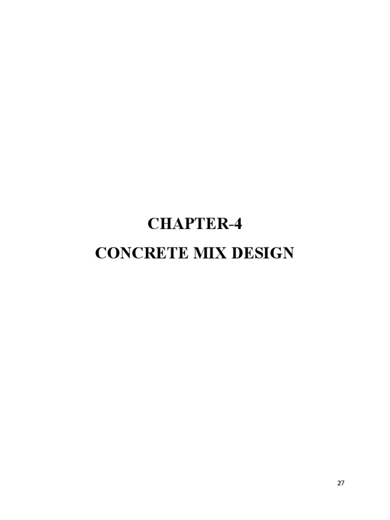 Chapter-4 Concrete Mix Design | PDF | Concrete | Building Materials