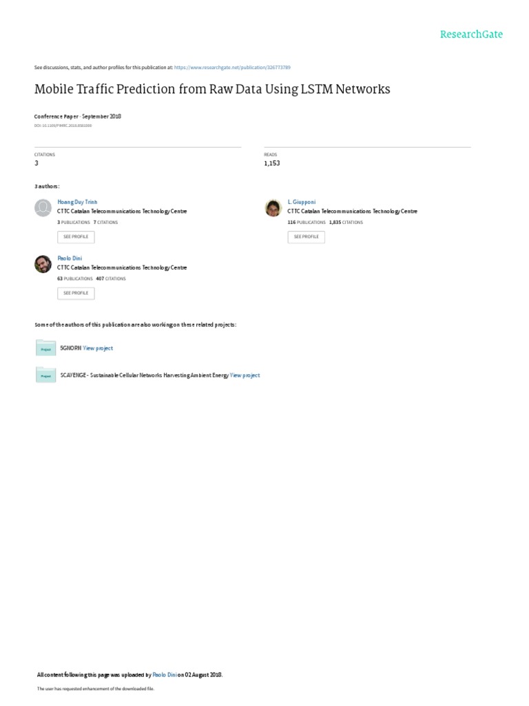 Network Traffic Detection Pdf Prediction Deep Learning