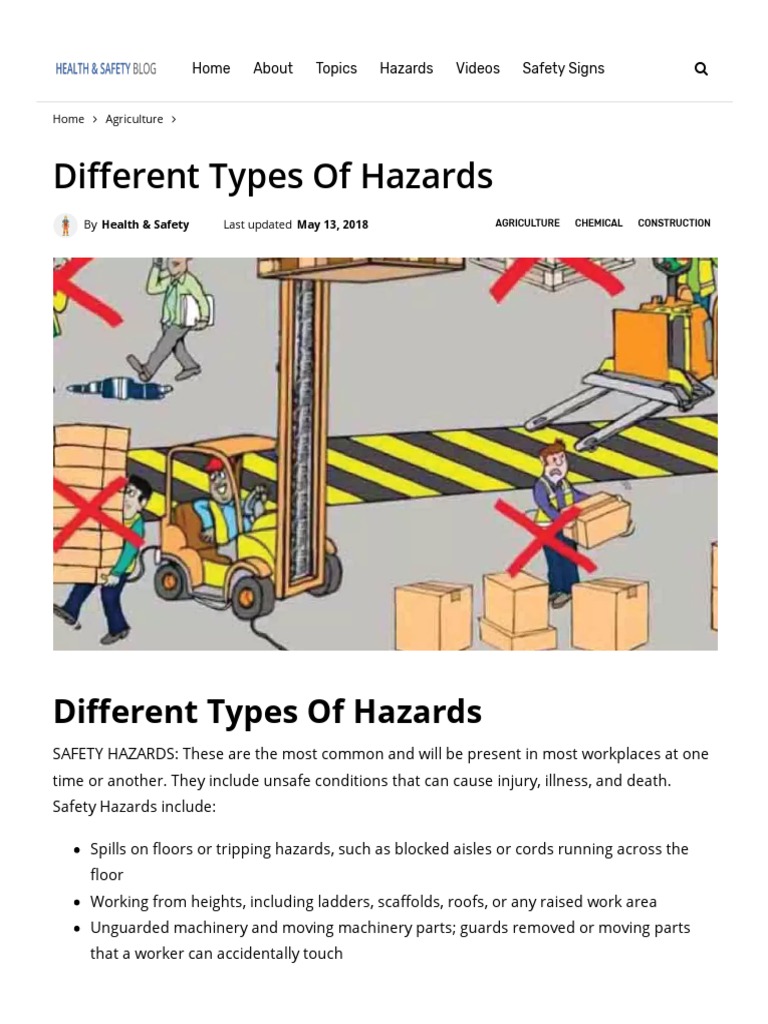 Different Types of Hazards | PDF | Hazards | Occupational Safety And Health
