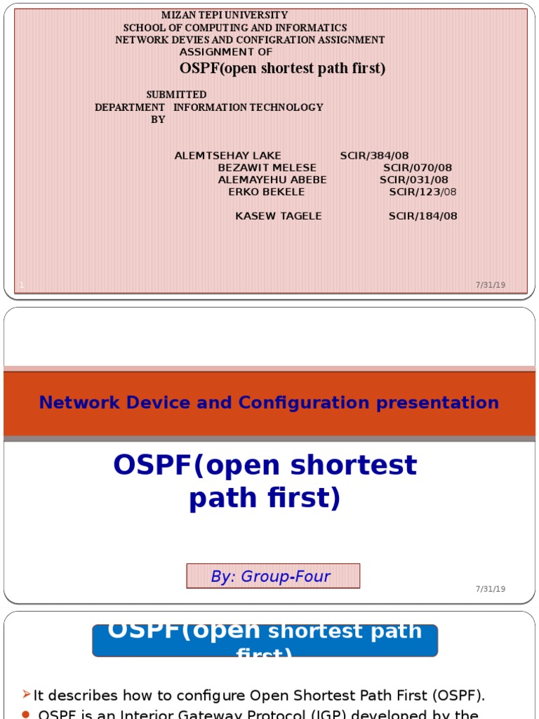 OSPF (Open Shortest Path First) OSPF (Open Shortest Path First) | PDF ...