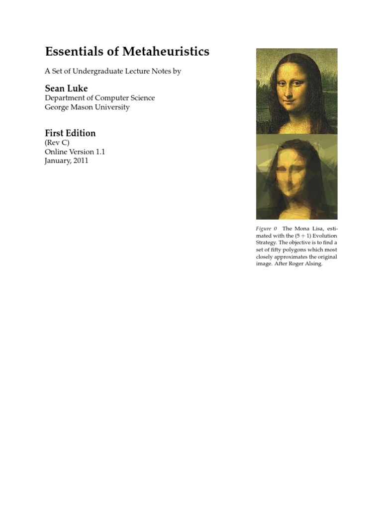 Essentials of Metaheuristics by Sean Luke | PDF | Metaheuristic | Genetic Algorithm