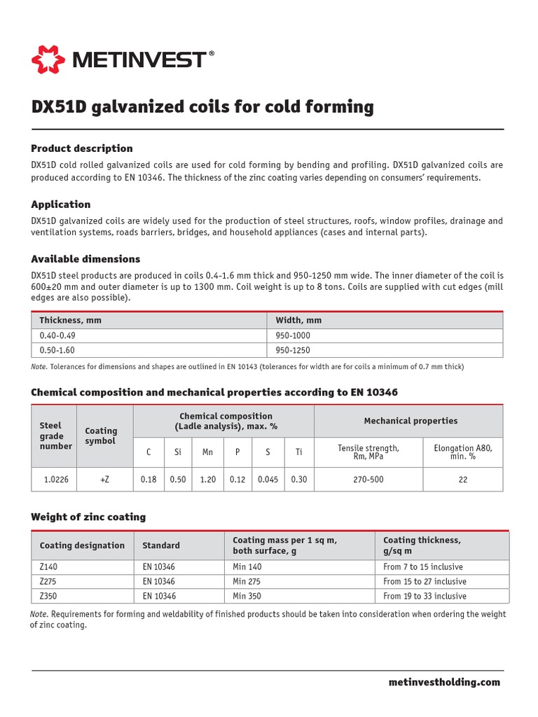 DX51D en 2 PDF | PDF | Galvanization | Rolling (Metalworking)