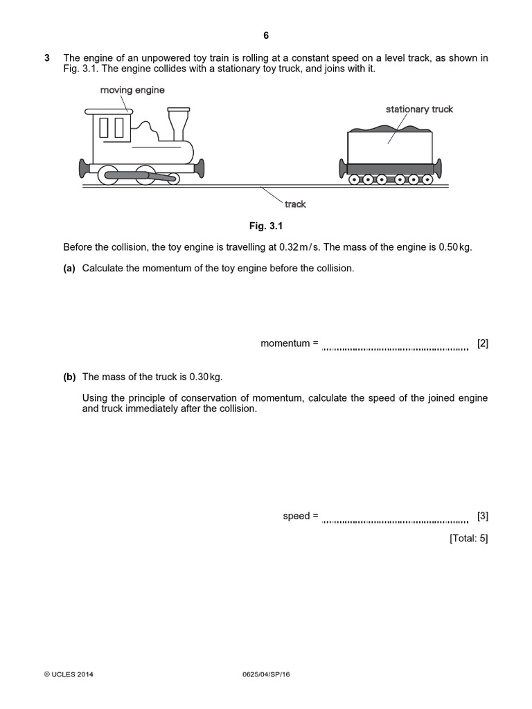 Igcse Sample Problem - Momentum | PDF