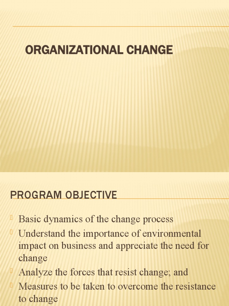Organizational Change | PDF