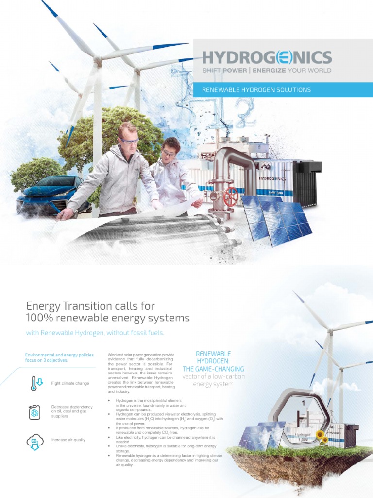 Renewable Hydrogen Brochure | PDF | Hydrogen Economy | Fuel Cell